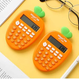 DOITOOL Carrot Shape Electronic Calculator Portable 12- Digit Calculator Office Stationery for Deli Financial Office (Orange) Practical Tool