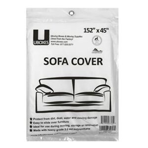 uboxes sofa protective poly covers, 152 x 45 in, 1 pack