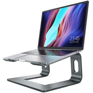 nulaxy laptop stand, ergonomic aluminum laptop computer stand, detachable laptop riser notebook holder stand compatible with macbook air pro, dell xps, hp, lenovo more 10-15.6” laptops