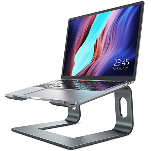 Nulaxy Laptop Stand, Ergonomic Aluminum Laptop Computer Stand, Detachable Laptop Riser Notebook Holder Stand Compatible with MacBook Air Pro, Dell XPS, HP, Lenovo More 10-15.6” Laptops