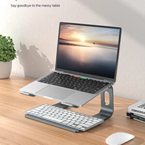 Nulaxy Laptop Stand, Ergonomic Aluminum Laptop Computer Stand, Detachable Laptop Riser Notebook Holder Stand Compatible with MacBook Air Pro, Dell XPS, HP, Lenovo More 10-15.6” Laptops