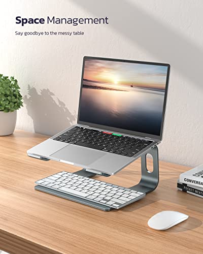 Nulaxy Laptop Stand, Ergonomic Aluminum Laptop Computer Stand, Detachable Laptop Riser Notebook Holder Stand Compatible with MacBook Air Pro, Dell XPS, HP, Lenovo More 10-15.6” Laptops