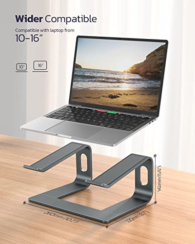 Nulaxy Laptop Stand, Ergonomic Aluminum Laptop Computer Stand, Detachable Laptop Riser Notebook Holder Stand Compatible with MacBook Air Pro, Dell XPS, HP, Lenovo More 10-15.6” Laptops