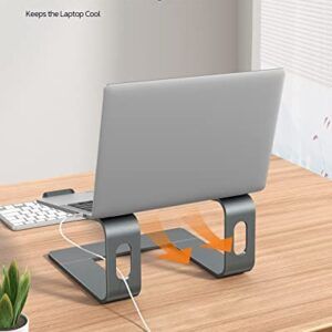 Nulaxy Laptop Stand, Ergonomic Aluminum Laptop Computer Stand, Detachable Laptop Riser Notebook Holder Stand Compatible with MacBook Air Pro, Dell XPS, HP, Lenovo More 10-15.6” Laptops