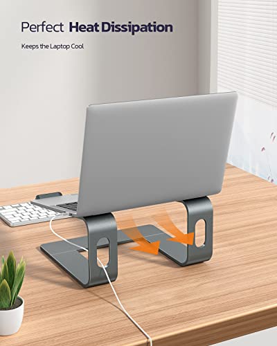 Nulaxy Laptop Stand, Ergonomic Aluminum Laptop Computer Stand, Detachable Laptop Riser Notebook Holder Stand Compatible with MacBook Air Pro, Dell XPS, HP, Lenovo More 10-15.6” Laptops