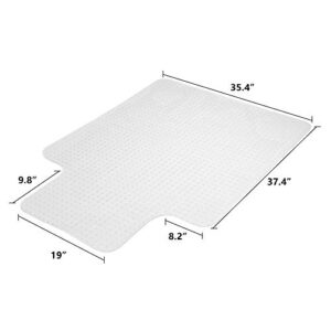 Heavy Duty Chair Mat for Carpeted Floor with Lip for Home & Office - Premium Polycarbonate Studded Medium Standard Low Pile Carpet Desk Computer Thick Chair Mats.(36" X 48")