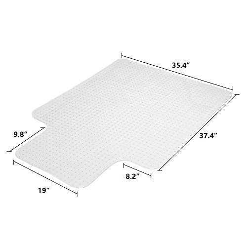 Heavy Duty Chair Mat for Carpeted Floor with Lip for Home & Office - Premium Polycarbonate Studded Medium Standard Low Pile Carpet Desk Computer Thick Chair Mats.(36" X 48")