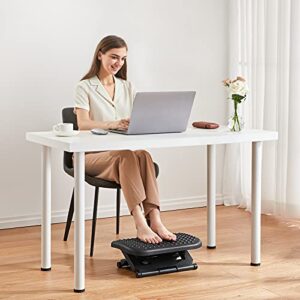 HUANUO Adjustable Under Desk Footrest, Foot Rest for Under Desk at Work with Massage, Foot Stool Under Desk with 3 Height Position & 30 Degree Tilt Angle Adjustment for Home, Office