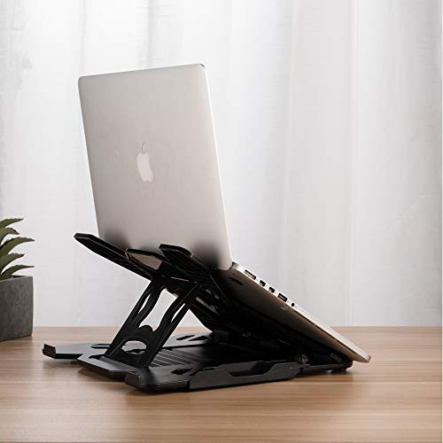 KENTEVIN Laptop Stand Adjustable Laptop Computer Stand Multi-Angle Stand Phone Stand Portable Foldable Laptop Riser Notebook Holder Stand Compatible for 10 to 17” Laptops