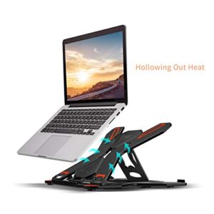 KENTEVIN Laptop Stand Adjustable Laptop Computer Stand Multi-Angle Stand Phone Stand Portable Foldable Laptop Riser Notebook Holder Stand Compatible for 10 to 17” Laptops