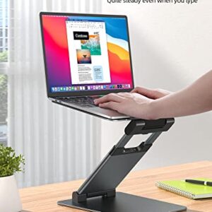 Nulaxy Laptop Stand for Desk, Ergonomic Sit to Stand Laptop Holder Convertor, Adjustable Height from 1.18" to 21", Supports up to 22lbs, Compatible with MacBook, All Laptops Computer Tablets 10-17"