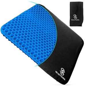 gel seat cushion for long sitting – car seat cushion and office chair cushion for back, sciatica, coccyx, tailbone pain relief – wheelchair cushion for pressure relief – egg seat gaming chair cushion