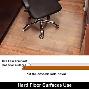 AiBOB Office Chair Mat for Hardwood Floors, 36 X 48 in, Heavy Duty Floor Mats for Computer Desk, Easy Glide for Chairs, Flat Without Curling