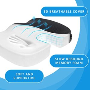 Dreamer Car Seat Cushions for Office Chairs/Sciatica Pain Relief Pillow - Memory Foam Office Chair Cushions/Desk Chair Cushion/Computer Chair Cushion for Tailbone Pain Relief