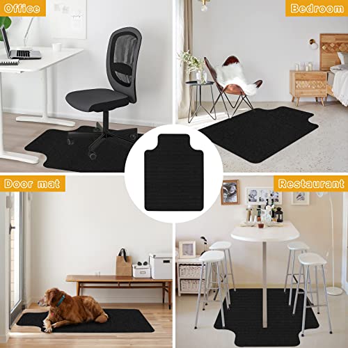 Hardwood/Tile Floor Chair Mat,Rolling Chair Mat,Protects Floors,Suitable for Home,Work,Game,Non-Slip Not Stuck Wheel,Easy to Clean,with Lip,Black(48"x36")