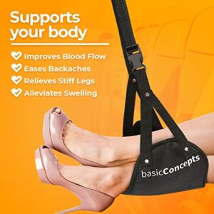 Airplane Footrest (Travel Comfortably), Perfect Airplane or Office Footrest to Relax Your Feet - Airplane Foot Hammock for Airplane Travel Accessories, Desk Foot Hammock, Airplane Essentials