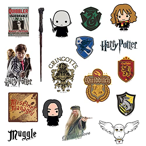 Harry Potter Stickers Die Cut Vinyl Sticker Variety Pack - Laptop, Water Bottle, Scrapbooking, Tablet, Skateboard, Indoor/Outdoor - Set of 50