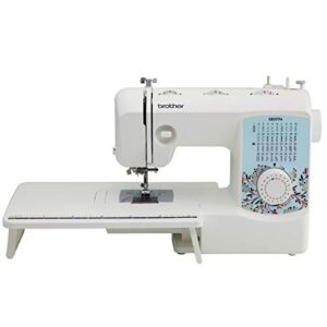 brother sewing and quilting machine, xr3774, 37 built-in stitches, wide table, 8 included sewing feet