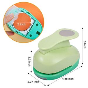 UCEC 2 Inch Paper Punch, Circle Paper Punch, DIY Handmade Craft Punch Shape Circle Punch Great for Crafting Scrapbooking Cards Arts Fun Projects