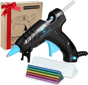 hot glue gun mini glue gun – maxdone glue gun kit glue sticks 30pcs crafting high temp heat up fast small clear and colored sticks, ideal for quick repairs diy projects arts classroom 20w new releases