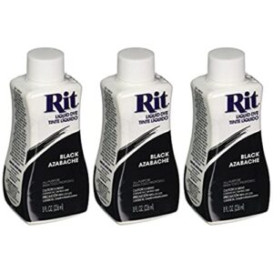 rit liquid fabric dye black 8 ounces, pack of 3