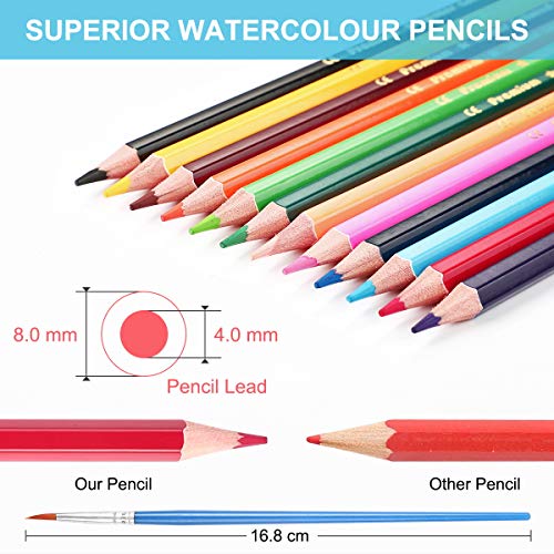 Heshengping, Sketching Pencil Set Drawing Pen Charcoal Sketch Kit Cover Graphite Pencils Charcoal Pencils Watercolor Pencils Paper Erasable Pen Beginners Artist Children and Adults(39pcs Art Supplies)