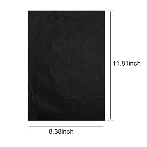 Longtereen 100 Sheets Carbon Paper, Black Graphite Paper for Tracing Patterns onto Wood, Paper, Canvas, and Other Crafts Projects.