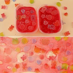 120Pcs Slime Charms Kawaii Candy Resin Charms 3D Cute Nail Charms Mini Flatback Beads Gummy Bear Charms Bulk Resin Jewelry Making Candy Embellishments Supplies for Cell Phone Scrapbooking DIY Crafts