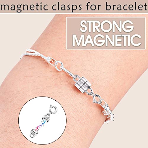 925 Sterling Silver Necklace Clasps and Closures,Gold and Silver Bracelet Clasp Converter for Jewelry Making Supplies,Chain Extender Connector for Small Necklace Bracelet