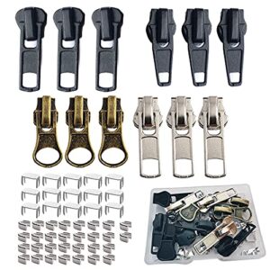 zipper pull 12 pcs, replacement zipper slider,zipper repair kit #5, fix zipper repair kit for repairing coats ,jackets , metal plastic and nylon coil zippers.