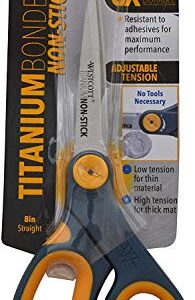 Westcott 8" Titanium-Bonded Non-Stick Scissors For Office & Home, Gray/Yellow, 3 Pack (15454)