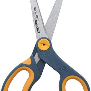 Westcott 8" Titanium-Bonded Non-Stick Scissors For Office & Home, Gray/Yellow, 3 Pack (15454)