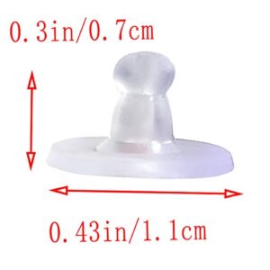 Silicone Earring Backs,Clear Rubber Earring Backs,Earring Safety Back Stopper Clutch Ear Locking with Pad (Pack of 100)