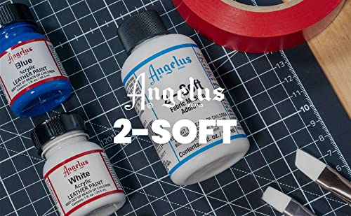 Angelus 2-Soft Fabric Medium Additive For Acrylic Paint- Mix to Paint Canvas, Fabrics, Clothes, Jackets, & More- 4oz