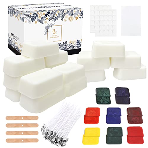 Candle Making Kit for Adults, Candle Making Supplies, Soy Wax Candle Making Kit for Making Soy Candle,Soy Wax for Candle Making,Candle Soy Wax Kit Including Candle Wax Dyes,Candle Wicks,Wick Stickers