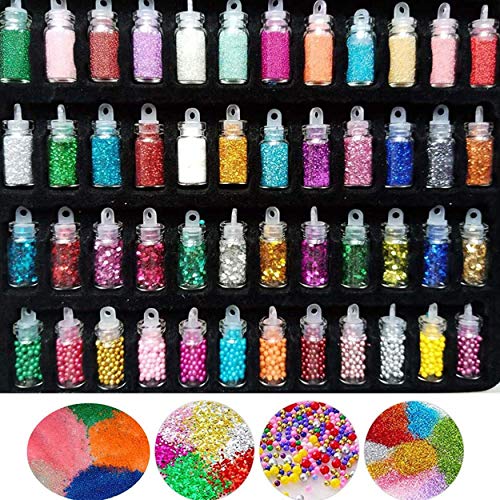 129 Pack Slime Making Kits Supplies,Gold Leaf,Foam Balls,Glitter Shake Jars,Fishbowl Beads,Fruit Slices,Fake Sprinkles,Glitter Sequins Accessories, Sugar Papers (Slime Kits)