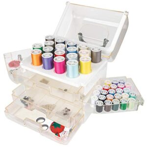 Singer Sew-It-Goes, 224 Piece - Sewing Kit & Craft Organizer - Sewing Case Storage with Machine Sewing Thread, White