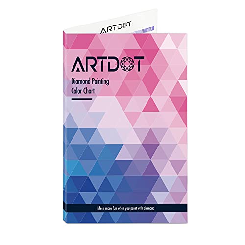 ARTDOT Color Card for Diamond Painting Kits, 5D Diamond Art Reference Tools with DMC Number Matching 445 Colors Diamond Painting Accessories