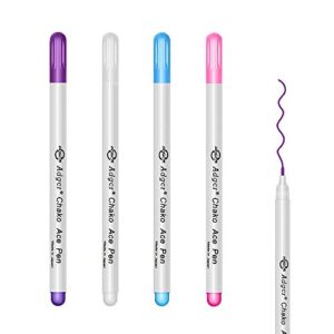 d&d fabric marking pens, 4 color water soluble ink for quilting, dressmaking, sewing marking & tracing tools (4-pack)