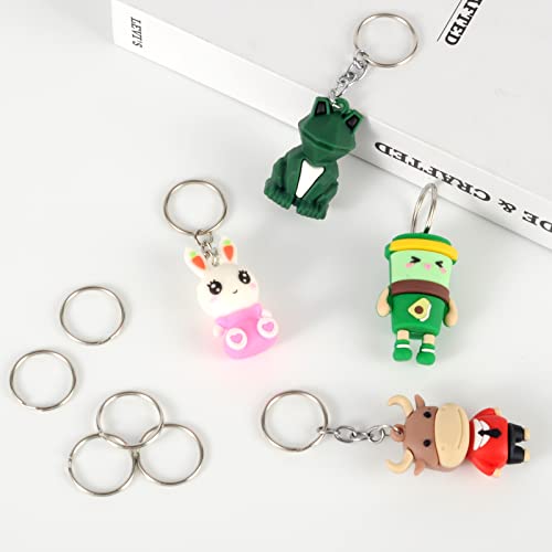 200PCS Key Rings, Split Bulk Keyrings for Keychain and Crafts (25mm)