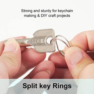 200PCS Key Rings, Split Bulk Keyrings for Keychain and Crafts (25mm)