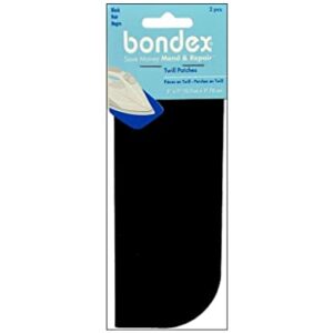 Bondex Iron-On Patches 5"X7" 2/Pkg-Black