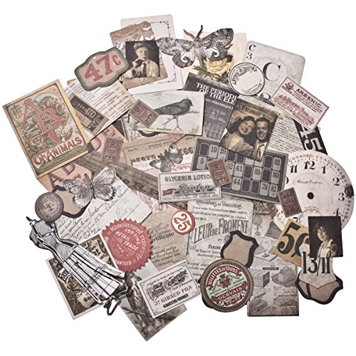 Tim Holtz Idea-ology Thrift Shop Ephemera Pack, 54 Count