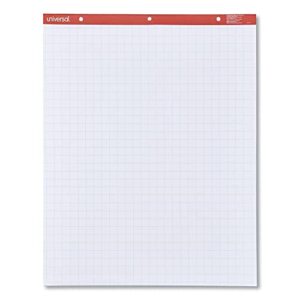 Universal 35602 Recycled Easel Pads, Quadrille Rule, 27 x 34, White, 50 Sheet (Case of 2 Pads)