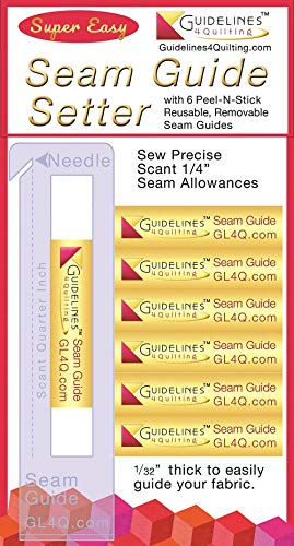 Guidelines4quilting Super Easy Seam Guide Setter, 4.75"X1.25"X.125"