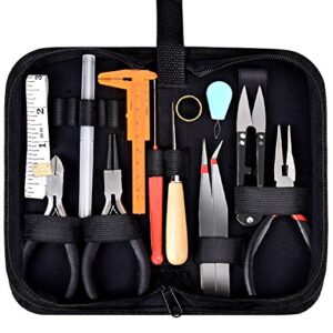 paxcoo 19pcs jewelry making tools kit with zipper storage case for jewelry crafting and jewelry repair