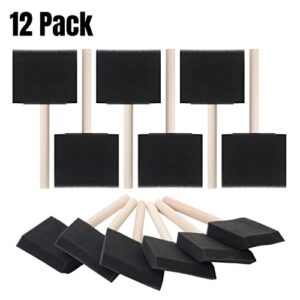 Bates- Foam Paint Brushes, 3 Inch, 12 pcs, Foam Brush, Sponge Brush, Sponge Brushes for Painting, Sponge Paint Brush, Foam Brushes for Staining, Paint Sponges, Sponge Paint Brushes for Painting.