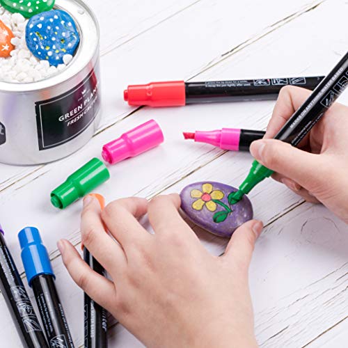 Mr. Pen- Acrylic Paint Marker Pens, 8 Colors, Acrylic Paint Pens for Rocks Painting, Glass, Wood, Ceramic, Fabric, Canvas, Mugs, Scrapbooking, Rock Painting Pens, Rock Art, Glass Painting Supplies