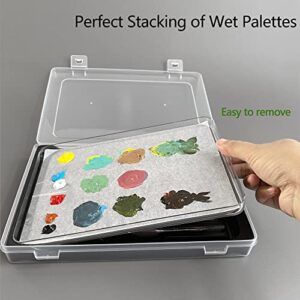 Wet Palette Wet Pallet for Miniatures- Stay Wet Palette for Acrylic Painting Wet pallets for Painting Miniatures,Paint Brush Holder Organizer Wet Palette Storage containers