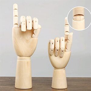 Wood Artist Drawing Manikin Articulated Mannequin with Wooden Flexible Fingers 10" Right Hand (10 inches-Right Hand)